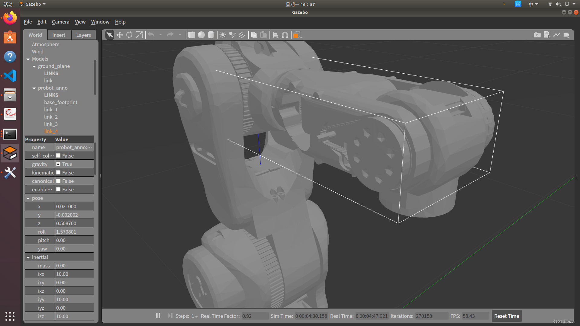 Ros学习笔记-gazebo机械臂仿真环境学习_gazebo 机械臂 仿真环境搭建-CSDN博客