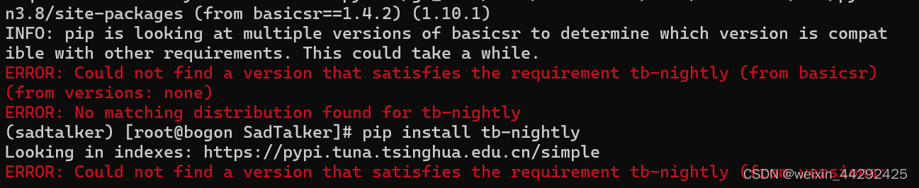 安装不了basicsr==1.4.2的解决方法_basicsr 1.4.2 depends on tb-nightly-CSDN博客