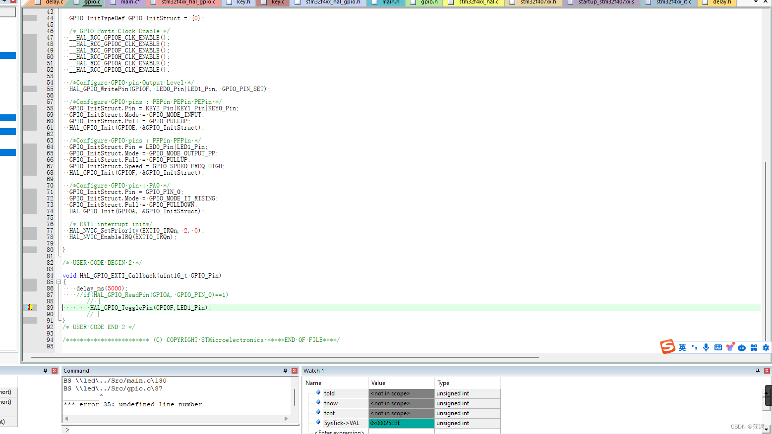 正点原子stm32在外部中断中进行delay的过程中，主函数的delay的运行状态_delay函数是否会被定时器中断打断-CSDN博客