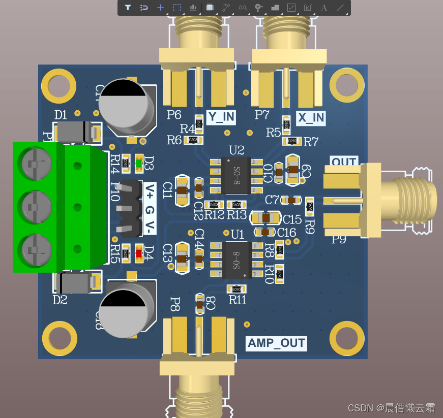 乘法器模块AD835 混频 宽带调制解调 4象限模拟乘法器（原理图，pcb源文件，可直接制板）_ad835乘法器电路仿真-CSDN博客