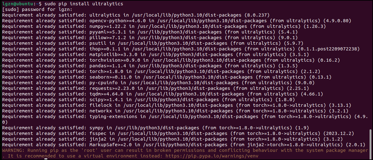 英伟达jetson搭建yolov8环境过程中遇到的各种报错解决（涉及numpy、scipy、torchvision等）以及直观体验使用yolov8目标检测的过程（cli命令行操作、无需代码 