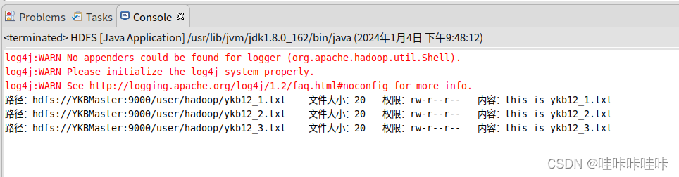 Hadoop集群环境下HDFS实践编程过滤出所有后缀名不为“.abc”的文件时运行报错：Path is not a file: /user/hadoop/input_虚拟机hadoop集群环境 ...