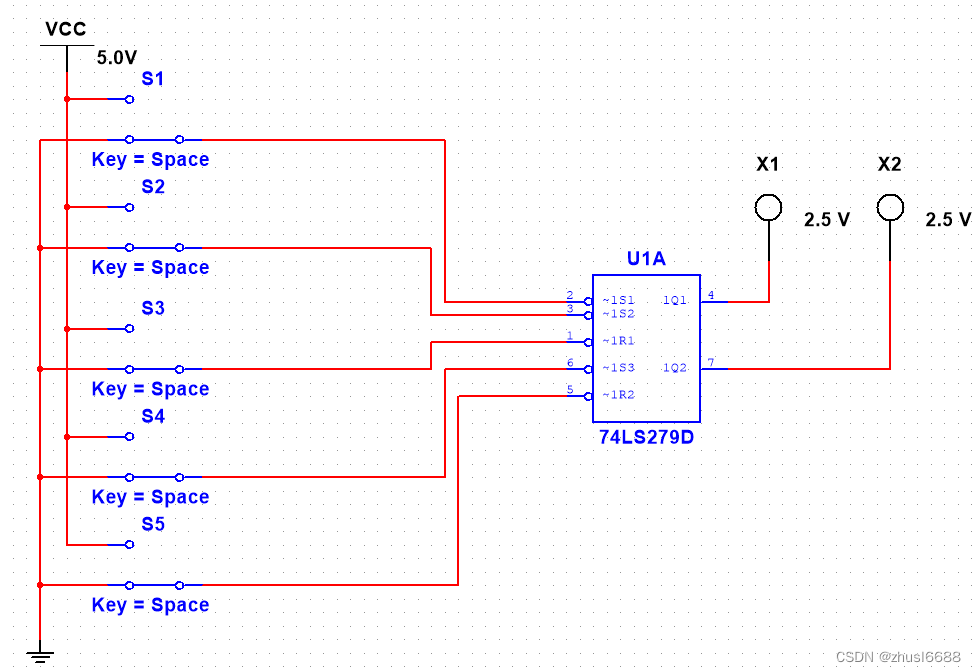 Multisim14.0仿真应用设计（八十八 ）74LS279 RS触发器应用仿真-CSDN博客
