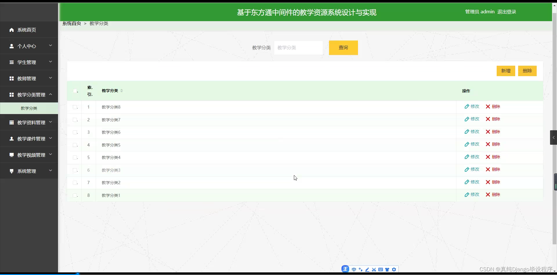 【附源码】基于flask框架基于东方通中间件的教学资源系统设计与实现 Pythonmysql论文东方通部署flask Csdn博客