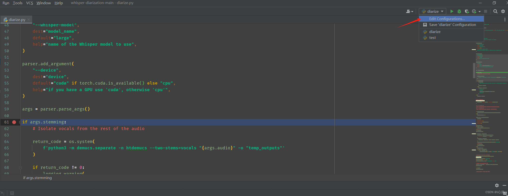 Couldn‘t apply path mapping to the remote file. /home/anaconda/envs/whisper/lib/python3.10 ...