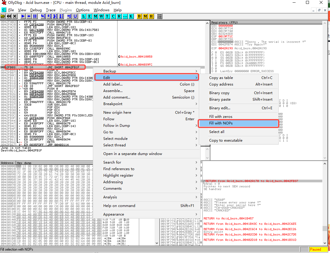 [实战] 逆向分析CrackMe实战之001Acid burn-CSDN博客