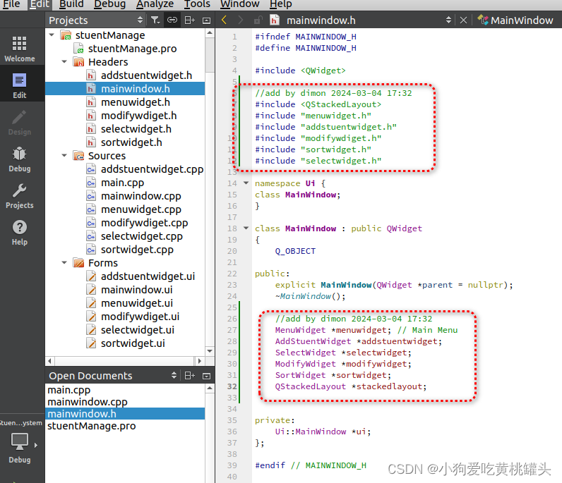 《操作系统实践 基于linux应用与内核编程》第8章 Qt实验 学生管理系统qlayouout 子控件 Csdn博客