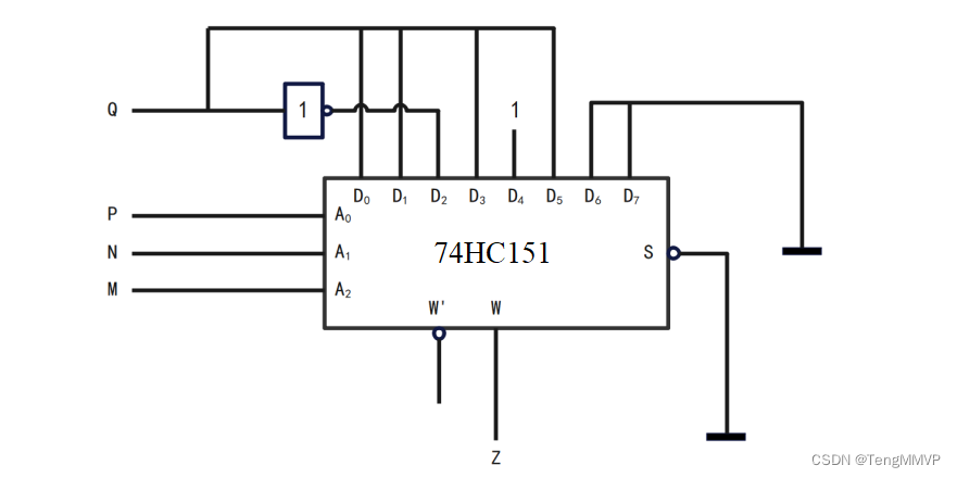 逻辑设计大作业三_采用中、大规模集成电路的逻辑设计_设计一个输血受血电路用74151-CSDN博客