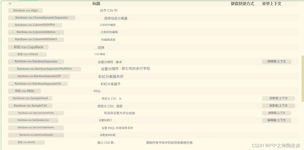 在vs code中如何使用Rainbow CSV插件生成表格-CSDN博客
