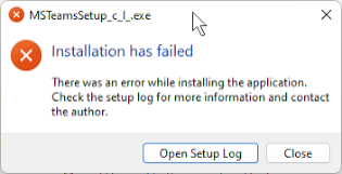 Microsoft Teams Setup error “Installation has failed“错误解决办法-CSDN博客