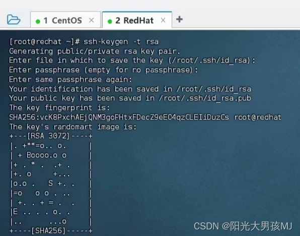 RHCE：运用SSH实现两台LINUX主机之间的免密登录_两个电脑的免密-CSDN博客