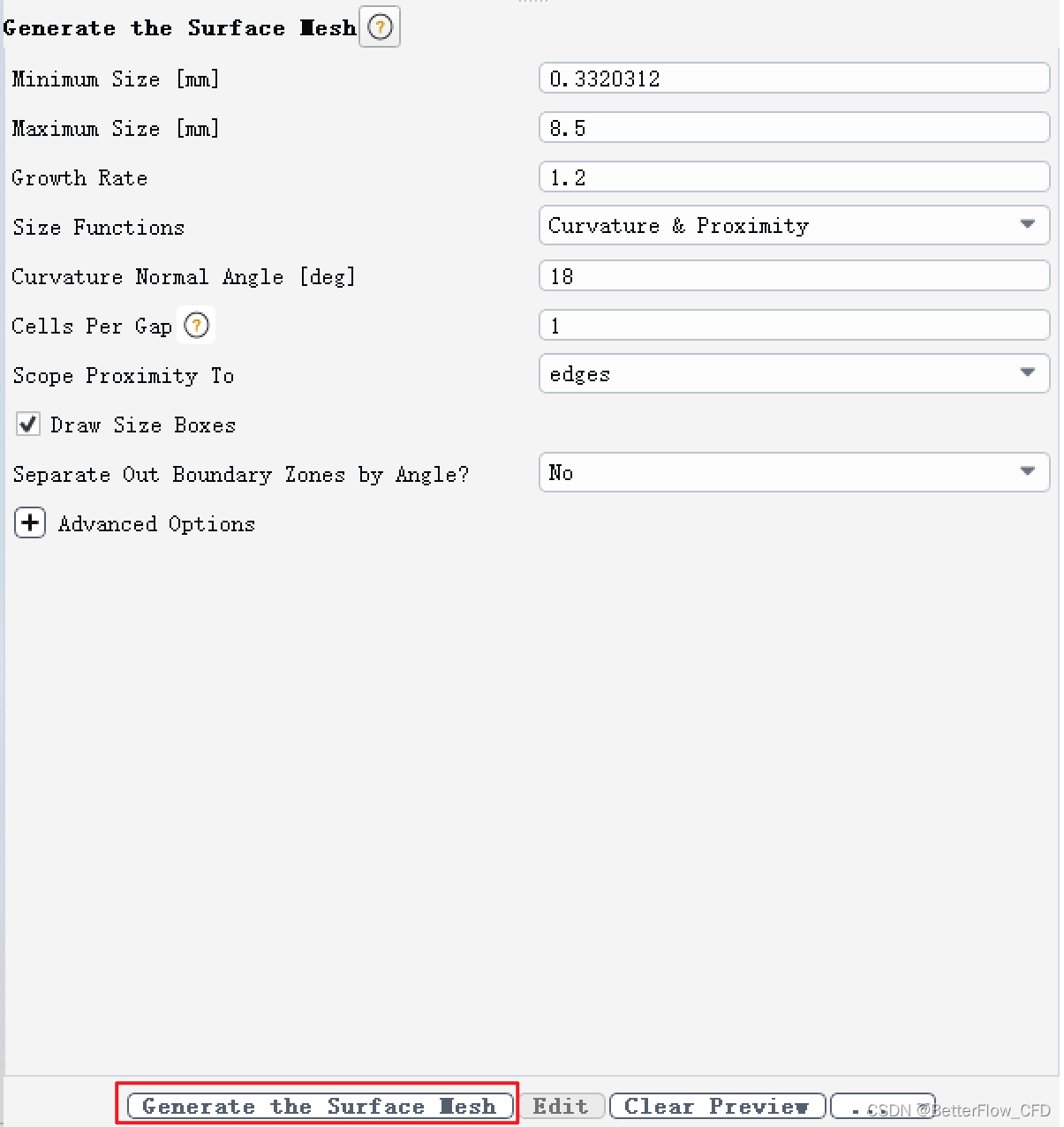FLUENTMeshing Watertight Geometry工作流入门 - 2 添加局部尺寸控制 Curvature&Proximity_self proximity fluent ...