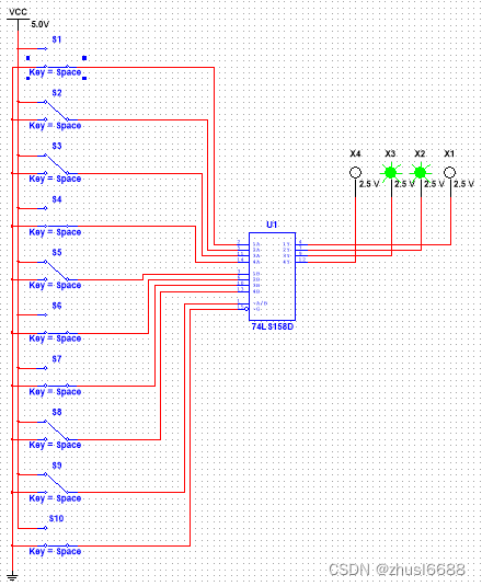 Multisim14.0仿真应用设计（二十九）74LS158 数据选择器应用仿真-CSDN博客