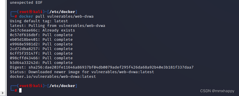 【学习笔记】kaliLinux下docker的安装与dvwa靶场搭建,sqli-labs靶场_docker dvwa-CSDN博客