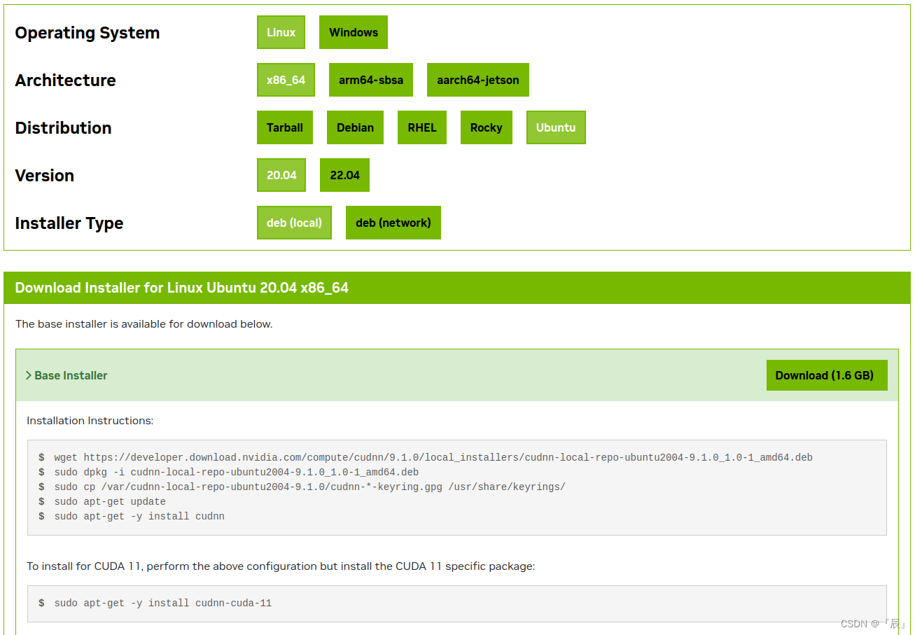 Ubuntu 20.04 安装CUDA11.6，cuDNN9.1.0，pytorch1.12.0，torchvision0.13.0记录_ubuntu20 cuda11.6 cudnn 安装 ...