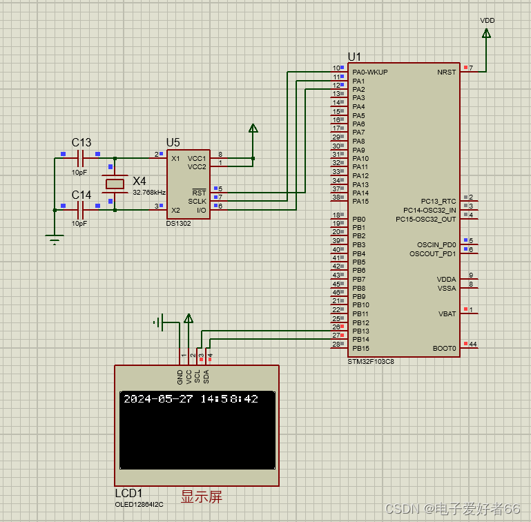 STM32+OLED+DS1302显示时间 protues仿真_stm32oled仿真-CSDN博客