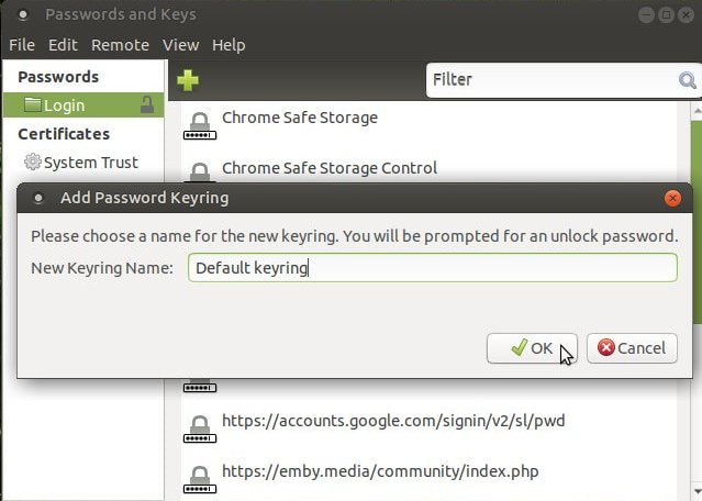 How-To Fix “Enter password to unlock your login keyring“_choose ...