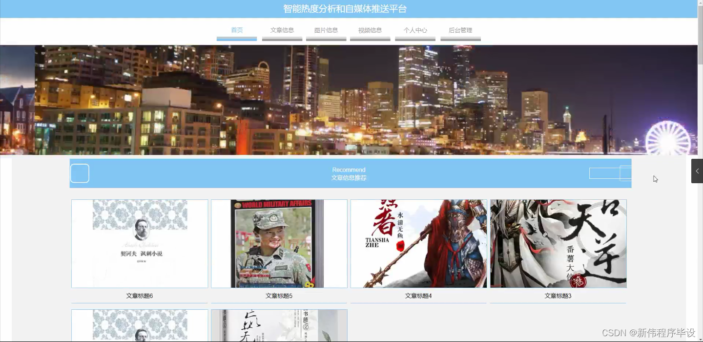 【附源码】java计算机毕业设计智能热度分析和自媒体推送平台（springbootmysql开题论文）java实现热度分析 Csdn博客