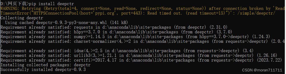 install deepctr ERROR: Failed building wheel for h5py Failed to build h5py-CSDN博客