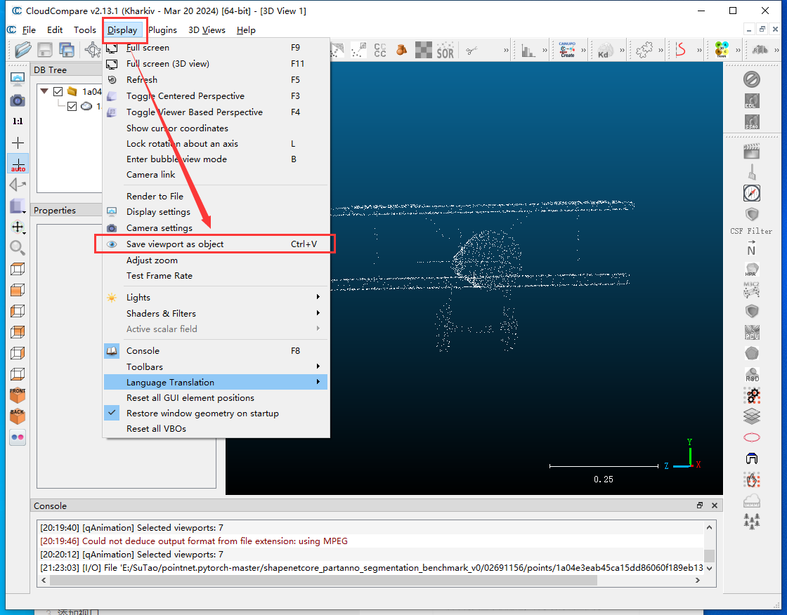 CloudCompare视频录制（图文教程）_cloudcompare 动画-CSDN博客