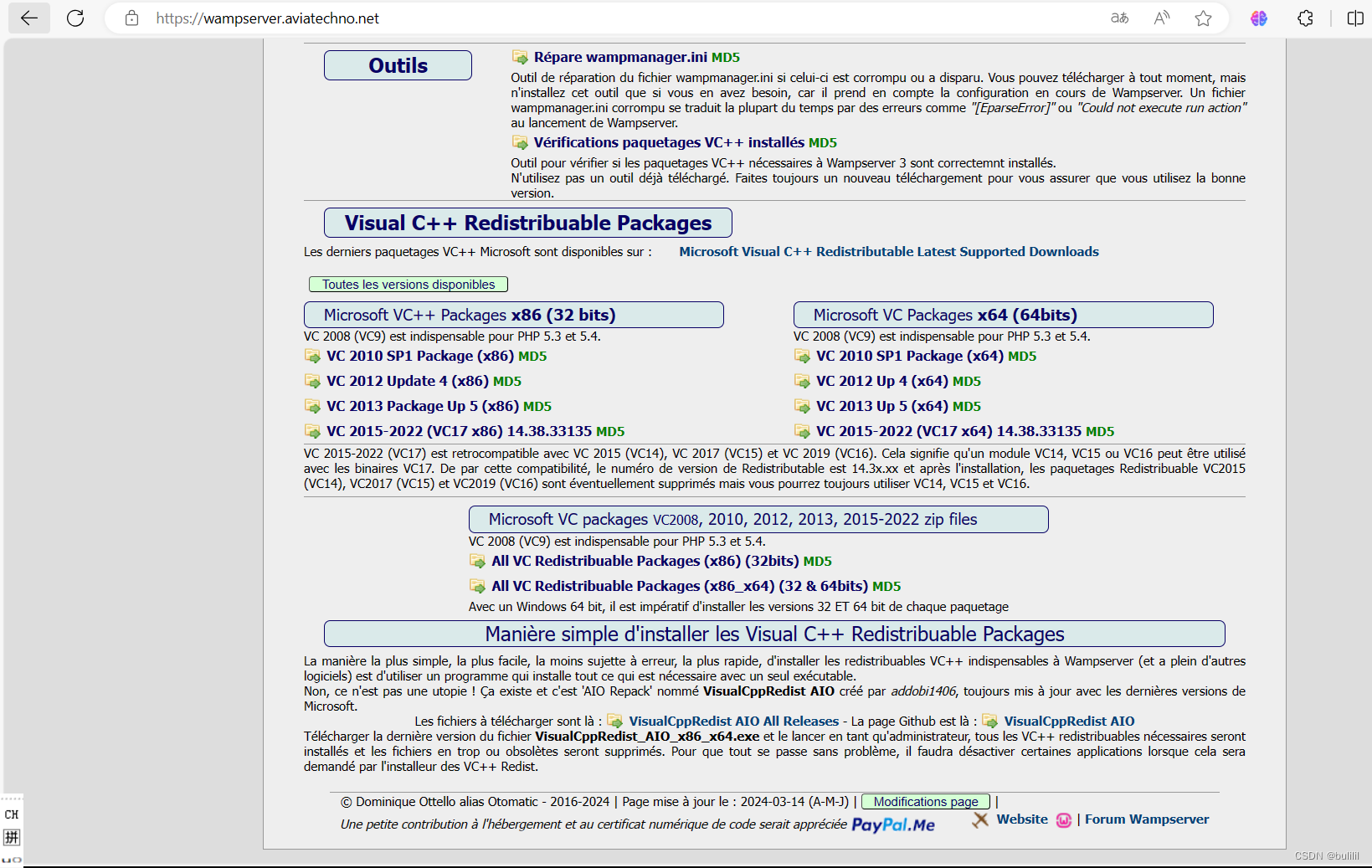 WampServer的下载安装过程_all vc redlstribuable packages百度网盘-CSDN博客