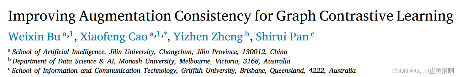 Pattern Recognition2024图对比学习论文解读Improving Augmentation Consistency for Graph Contrastive ...