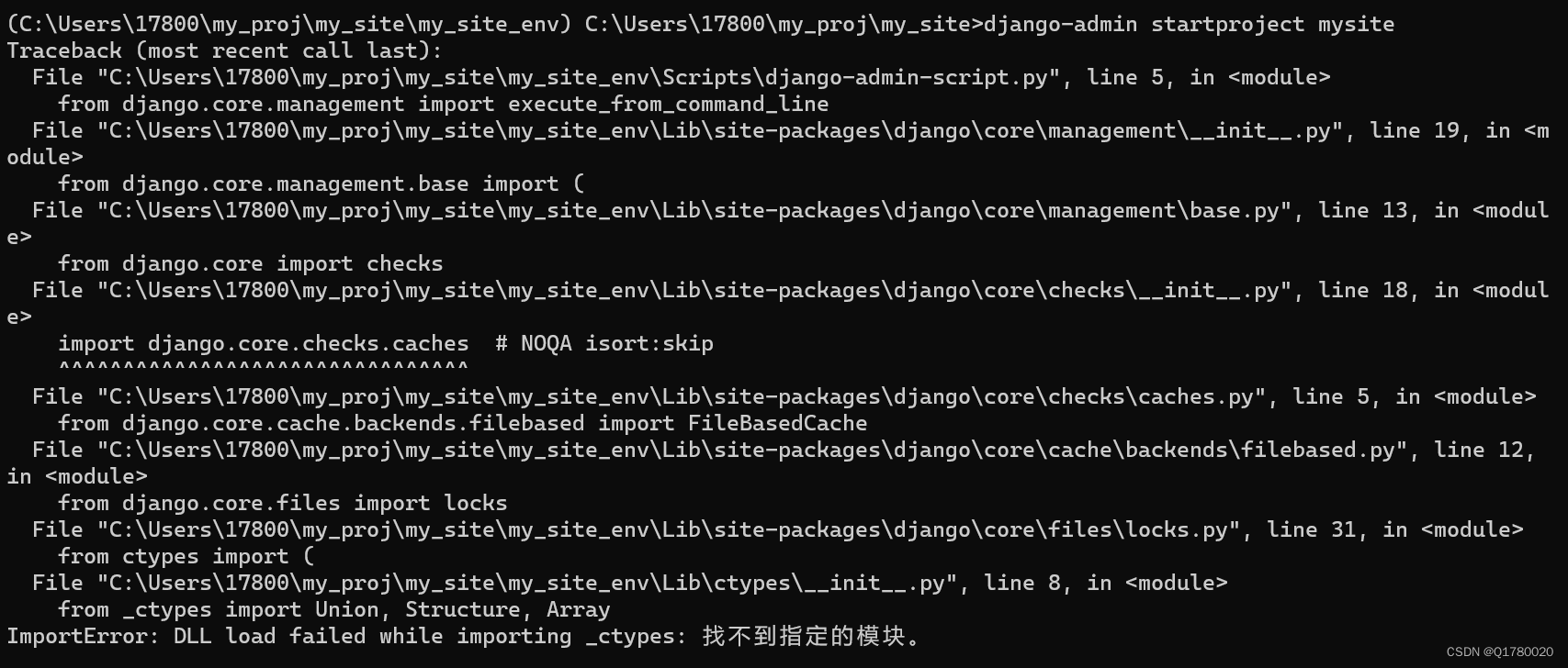 ImportError: DLL load failed while importing _ctypes: 找不到指定的模块_dll load ...
