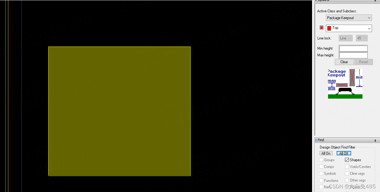 allegro PCB里面的器件限高区域设置_package to place keepout spacing-CSDN博客