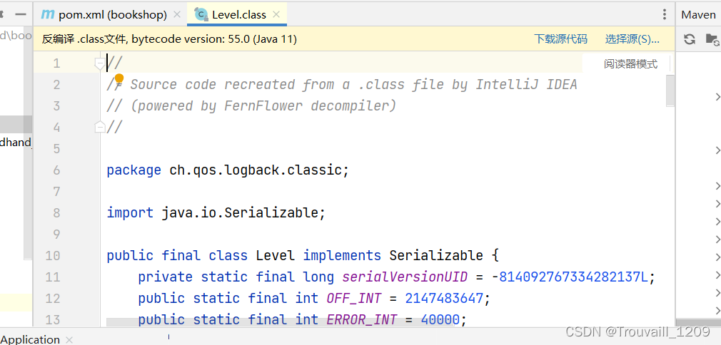 ch/qos/logback/classic/Level has been compiled by a more recent version of the Java Runtime_more ...