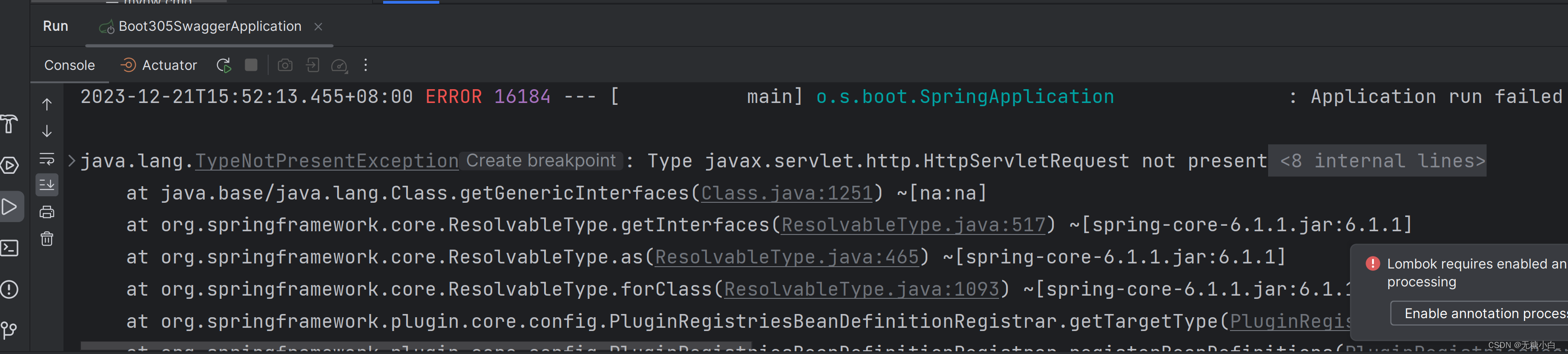 记录springboot3整合swagger3 0遇到的问题 Springboot3整合swagger之后启动报错 Csdn博客