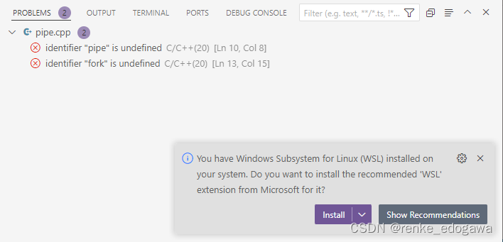 ‘fork‘ was not declared in this scope 报错解决_fork' was not declared in this scope-CSDN博客