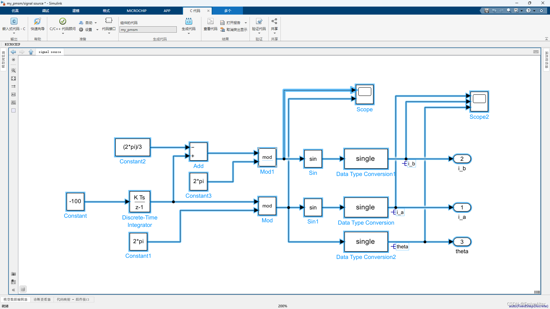 无感FOC之MATLAB仿真笔记002---park，ipark，IClark变换_foc mathlab子系统搭建-CSDN博客