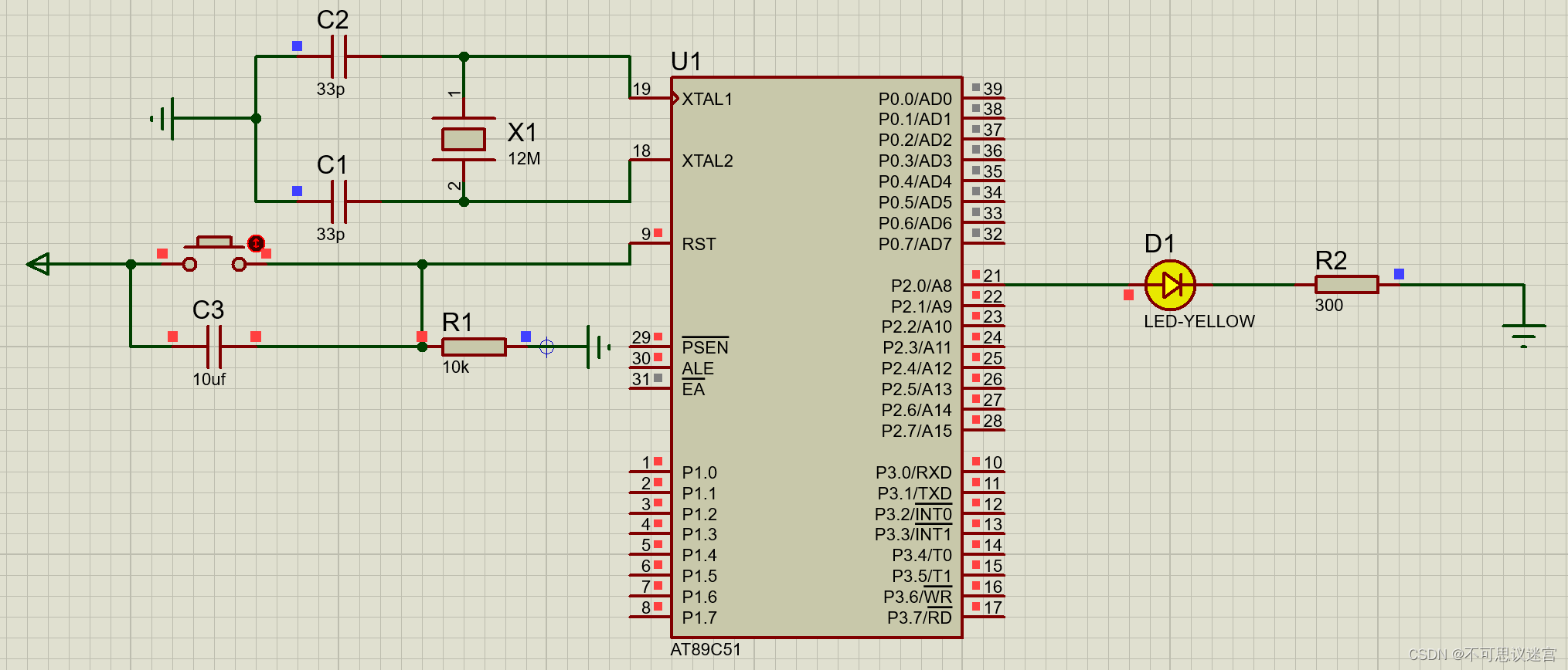 使用Proteus实现LED灯发光_proteus怎么点亮一个led灯-CSDN博客