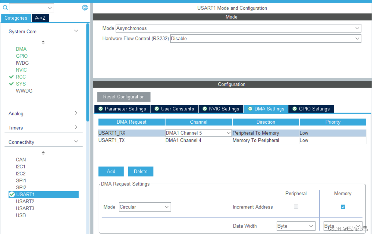 HAL库STM32CubeMX_串口DMA发送(printf重定向)_cubemx dma printf-CSDN博客
