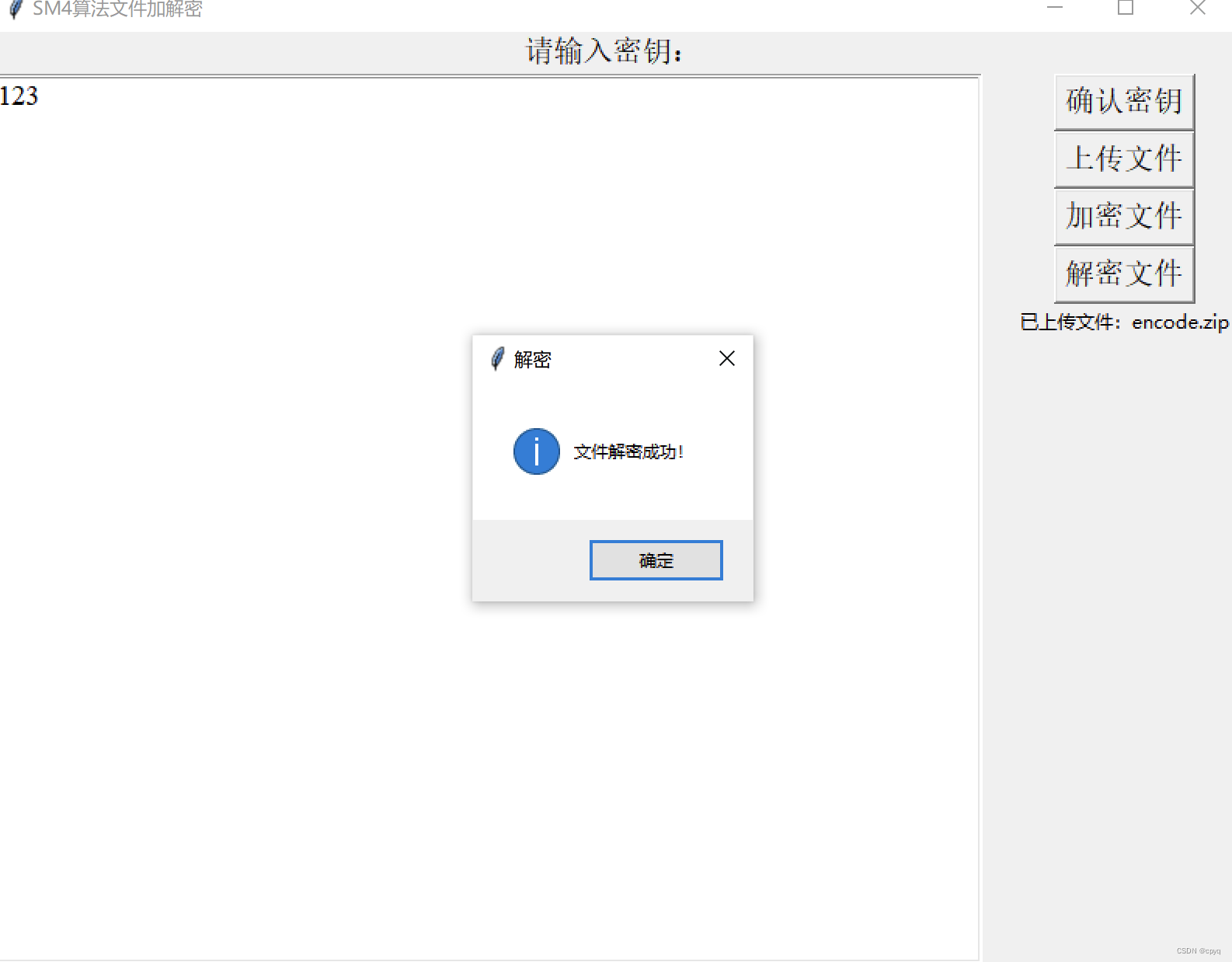 简单GUI实现python SM4算法加解密文件（2.0）_python sm4解密-CSDN博客