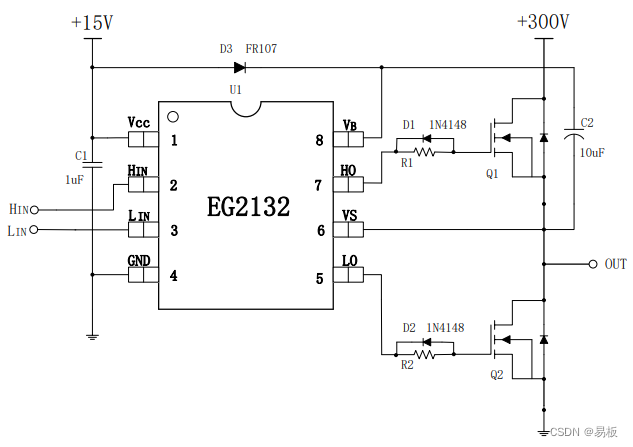 大功率MOSFET场效应管、IGBT管栅极驱动芯片EG2132_eg2132引脚与功能-CSDN博客