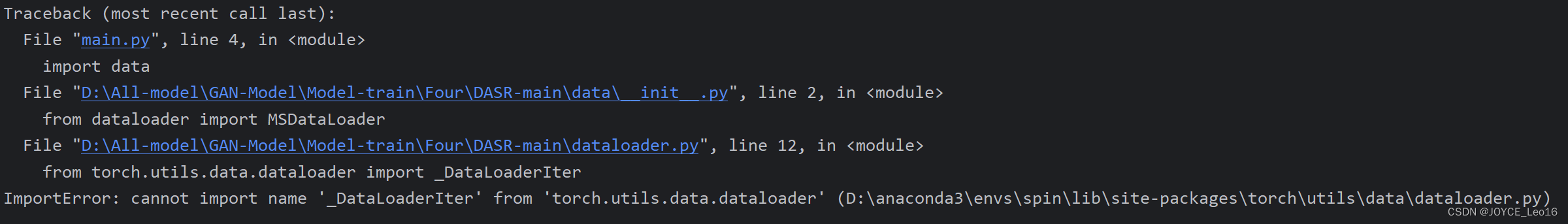 ImportError: cannot import name ‘_DataLoaderIter‘ from ‘torch.utils.data.dataloader‘_cannot ...