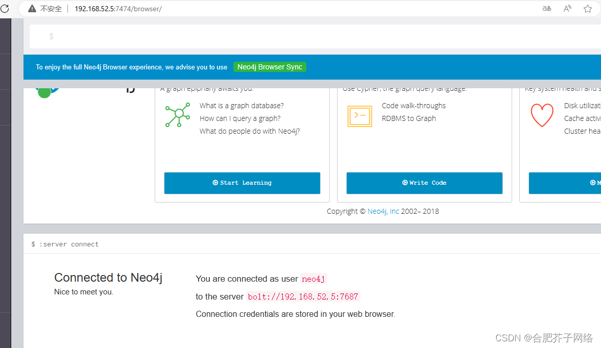 neo4j报错Database access not available. Please use :server connect to establish connection-CSDN博客