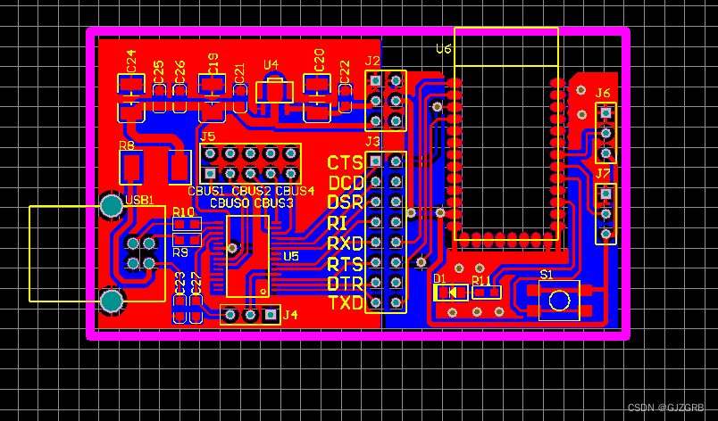基于FT232RL芯片USB转串口读写控制蓝牙模块BLK-MD-BC04 硬件（原理图+PCB）工程文件,AD09设计的硬件工程文件-CSDN博客