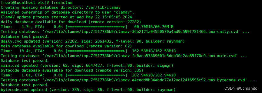 clamAV防病毒安装部署（单机部署）_clamscan: error while loading shared libraries: li-CSDN博客