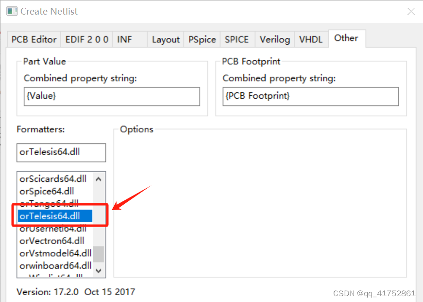 Cadence Capture CIS 导出第三方网表时，Formatters里没有orTelesis64.dll选项-CSDN博客