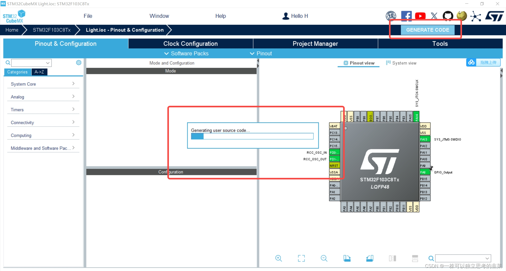 STM32F103C8T6+simulink的第一个小demo，点灯_cubemx simulink开发stm32-CSDN博客