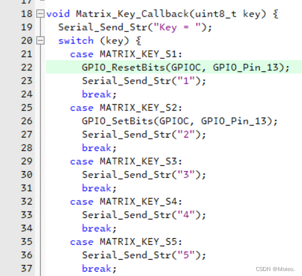 STM32F103 实现 4x4 矩阵键盘的扫描（行列扫描法）_stm32矩阵按键扫描代码-CSDN博客