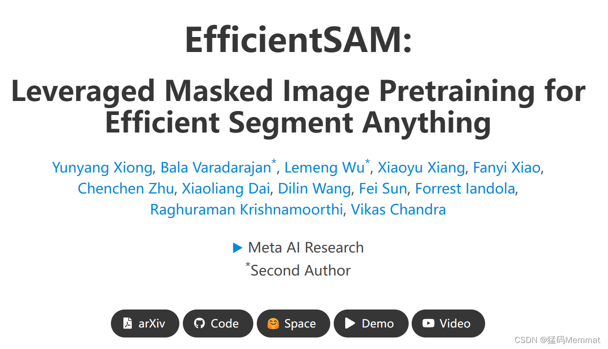 【EfficientSAM】Leveraged Masked Image Pretraining for Efficient Segment Anything_[1] y. xiong, b ...