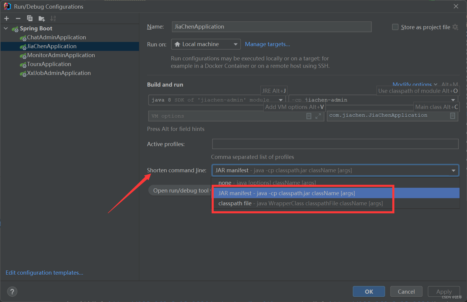 Command line is too long. Shorten the command line via JAR manifest or via a classpath file and ...