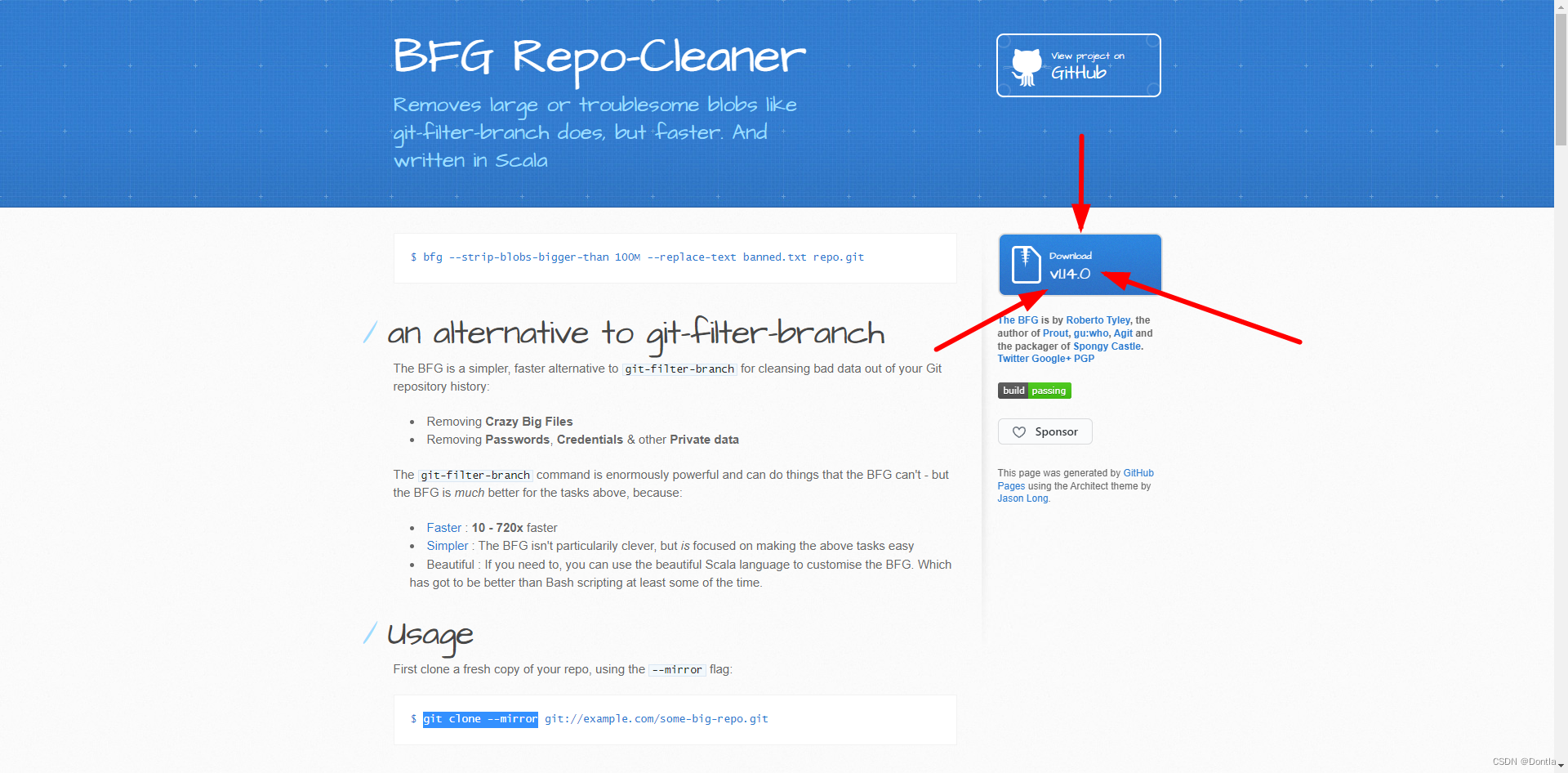 BFG Repo-Cleaner 清理在Git历史记录中不需要的数据（git仓库臃肿、git仓库太大、清理git仓库大文件、清理.git\objects\pack中的.pack文件）-CSDN博客