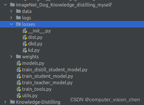 知识蒸馏测试，总结，项目代码(教师模型和学生模型分别是Resnet101和Resnet18，数据集ImageNet中的Dog Breed ...