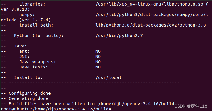 Ubuntu20.04下OpenCV3.4.16的安装及使用示例_opencv3.4.16安装教程-CSDN博客