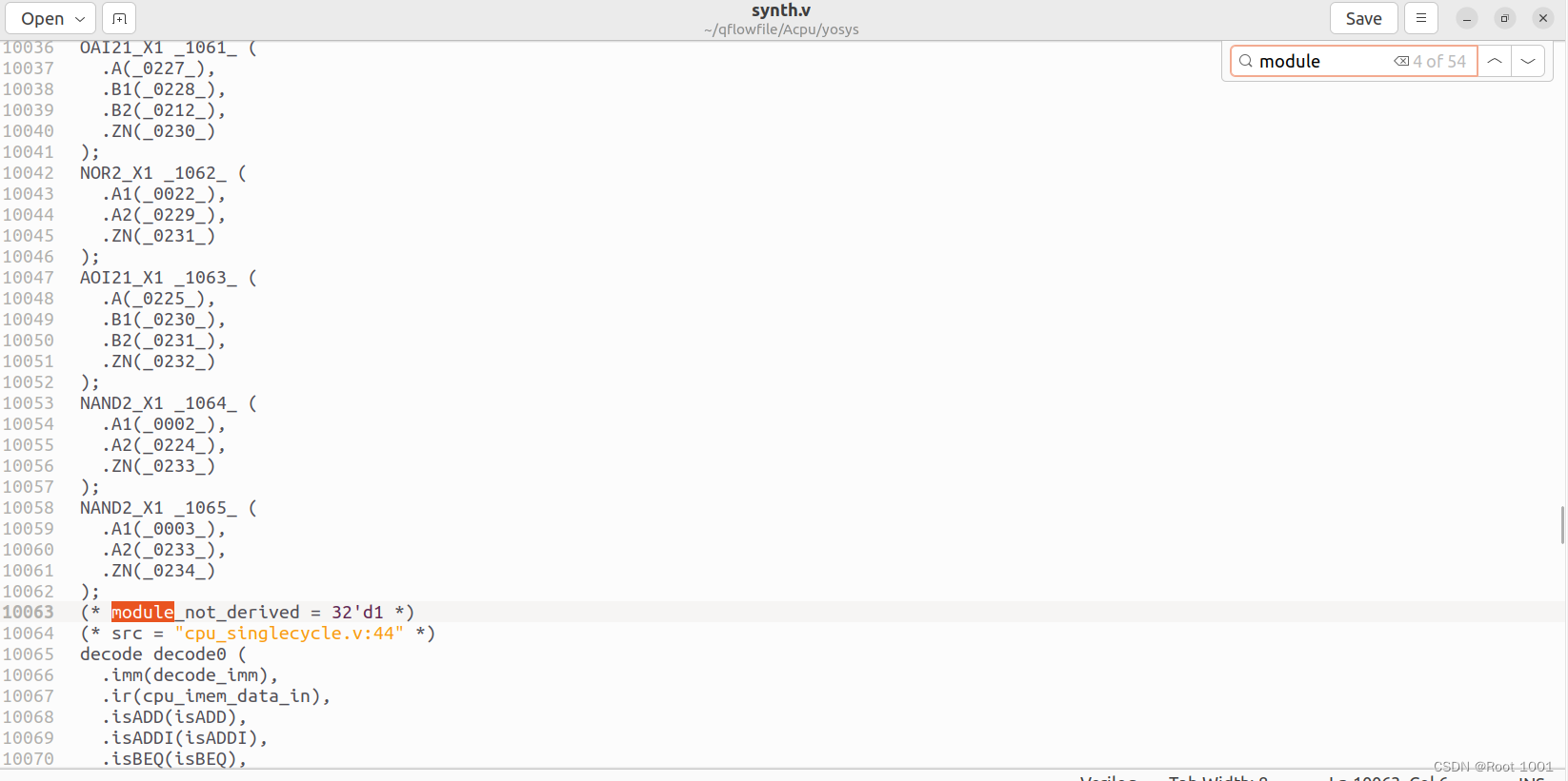 初始cpu的verilog文件用Yosys综合并导出为v文件_verilog可以导出lib吗-CSDN博客