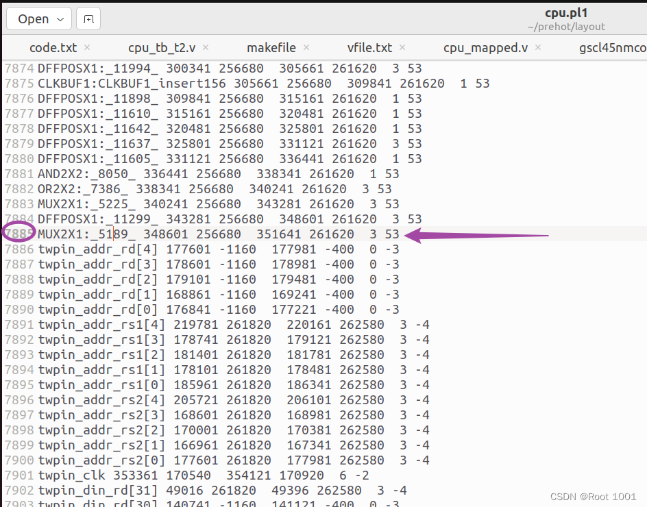 CPU功耗统计一： yosys逻辑综合，iverilog仿真测试并工作次数统计， graywolf布局placement生成版图layout Qflow GUI【 Ubuntu22.04 ...